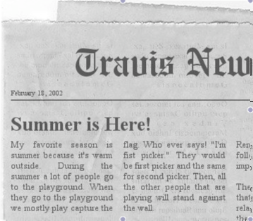 Mrs. Brooks 5th Grade Class : Newspaper Clippings