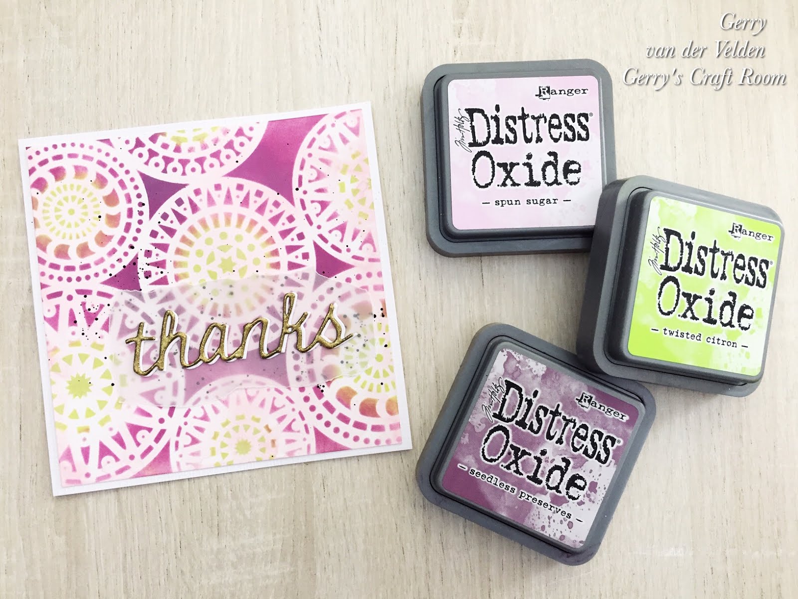 One Stencil in three different ways - Gerry's Craft Room