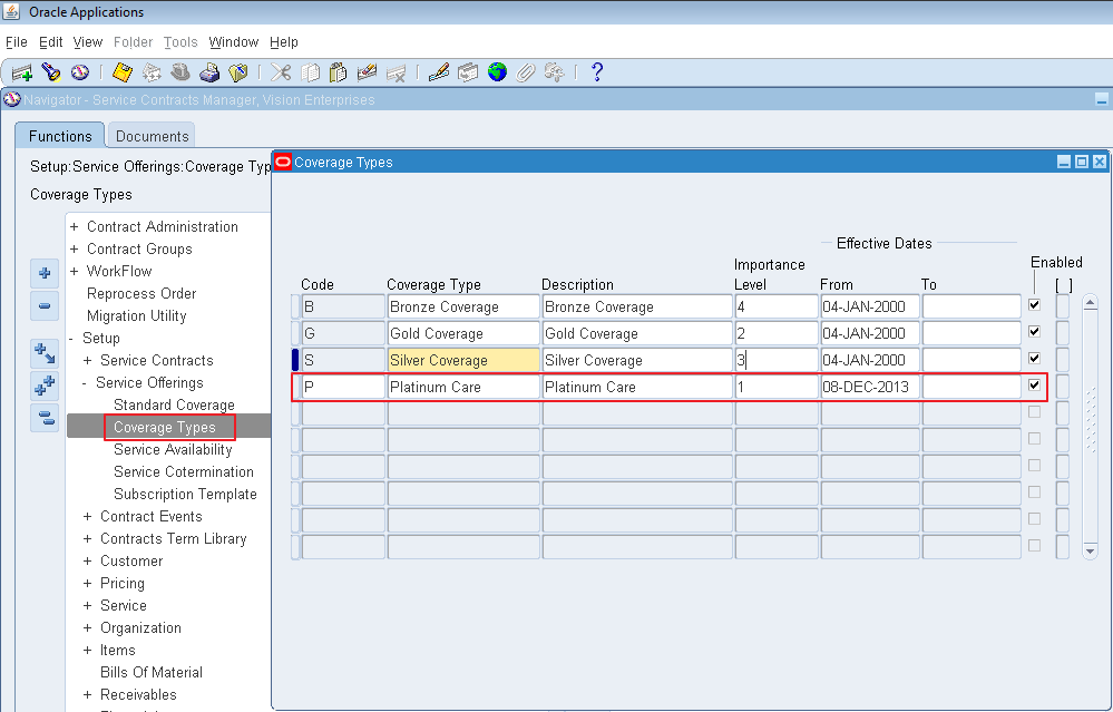 OracleAppsnFusion: Service Contracts Setups - Part : 4