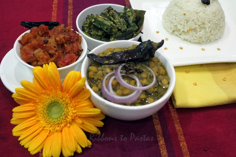 Assamese Mini Thali | Simple Lunch - Ribbons to Pastas