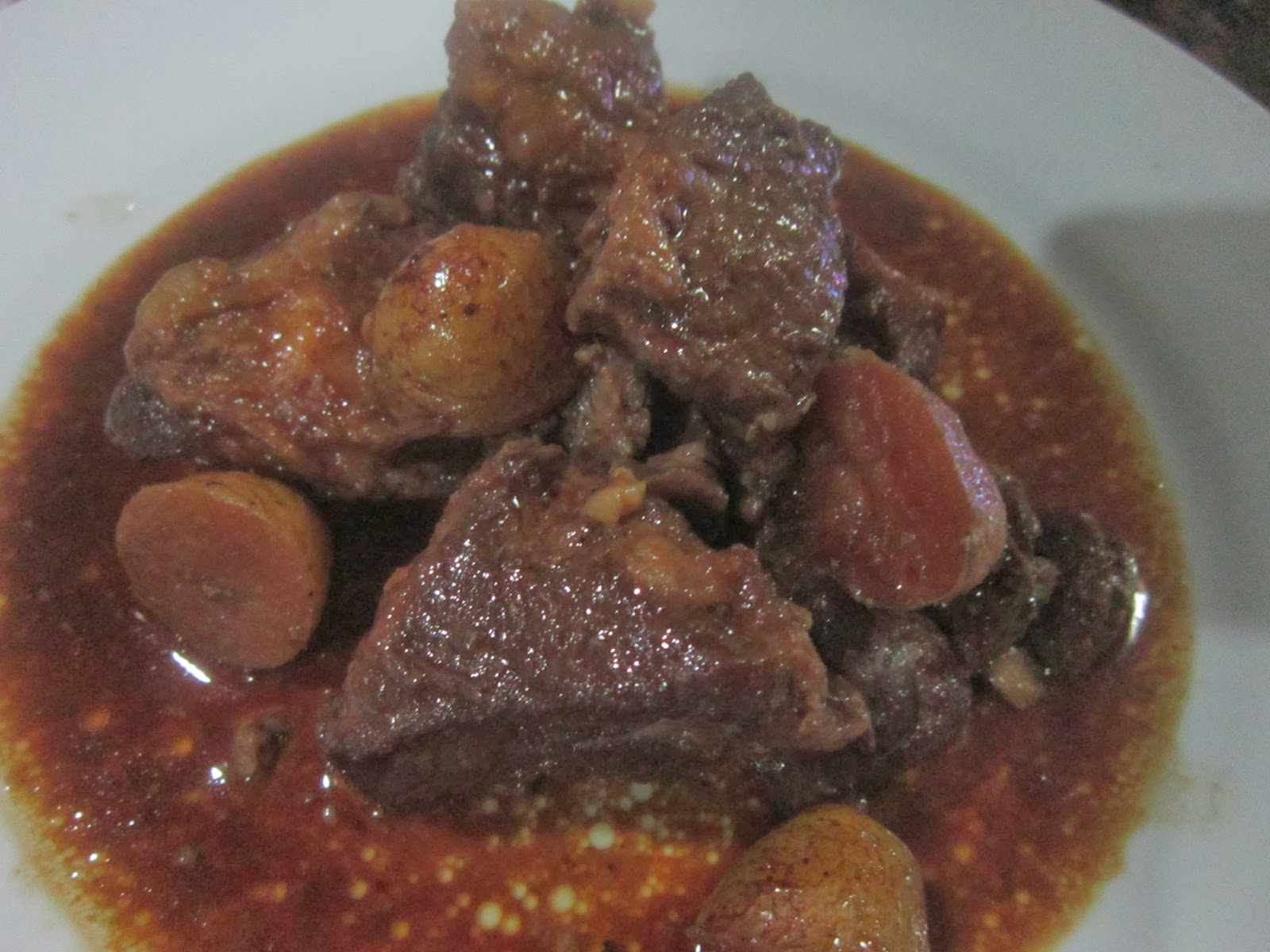 PORK ADOBO in RED WINE