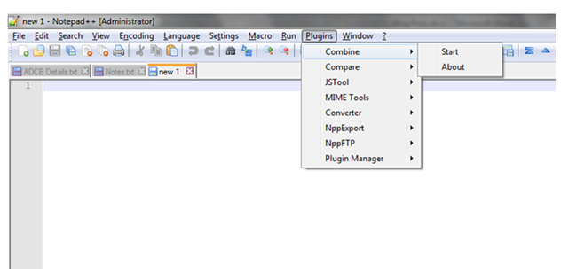 The Sam's View: Combine files using Notepad++