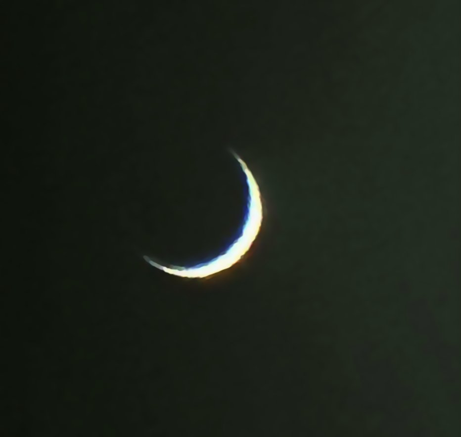 Birds of the Heath: Crescent Venus and waning Moon...