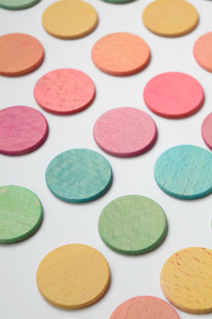 Dyed Wooden Discs For Playing and Learning | What Can We Do With Paper ...