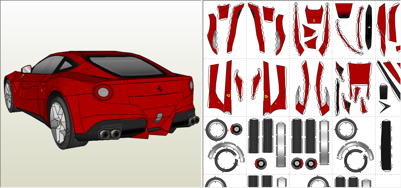Ferrari F12 Berlinetta Papercraft (60cm) Coming soon...