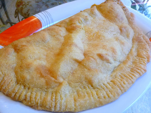 GIANT CHICKEN AND VEGETABLE CALZONE