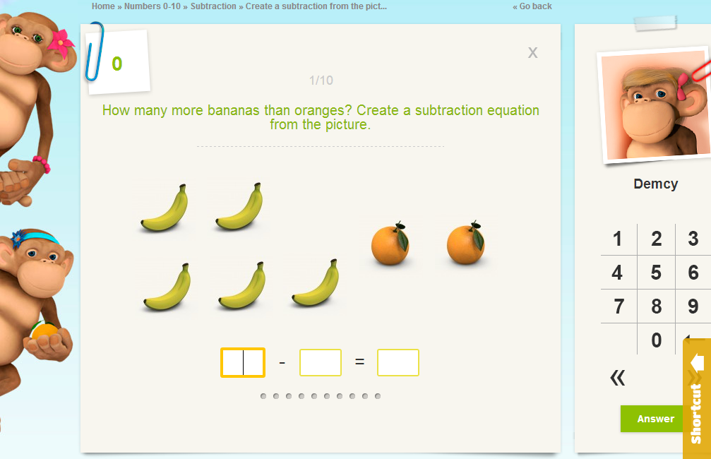 Life's Perception & Inspiration: #10monkeys Math World for Kids