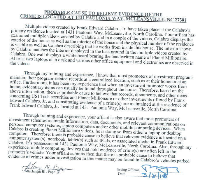 TARA TALKS: Frank Calabro Jr. Gets A Cease and Desist Order and SEARCH ...