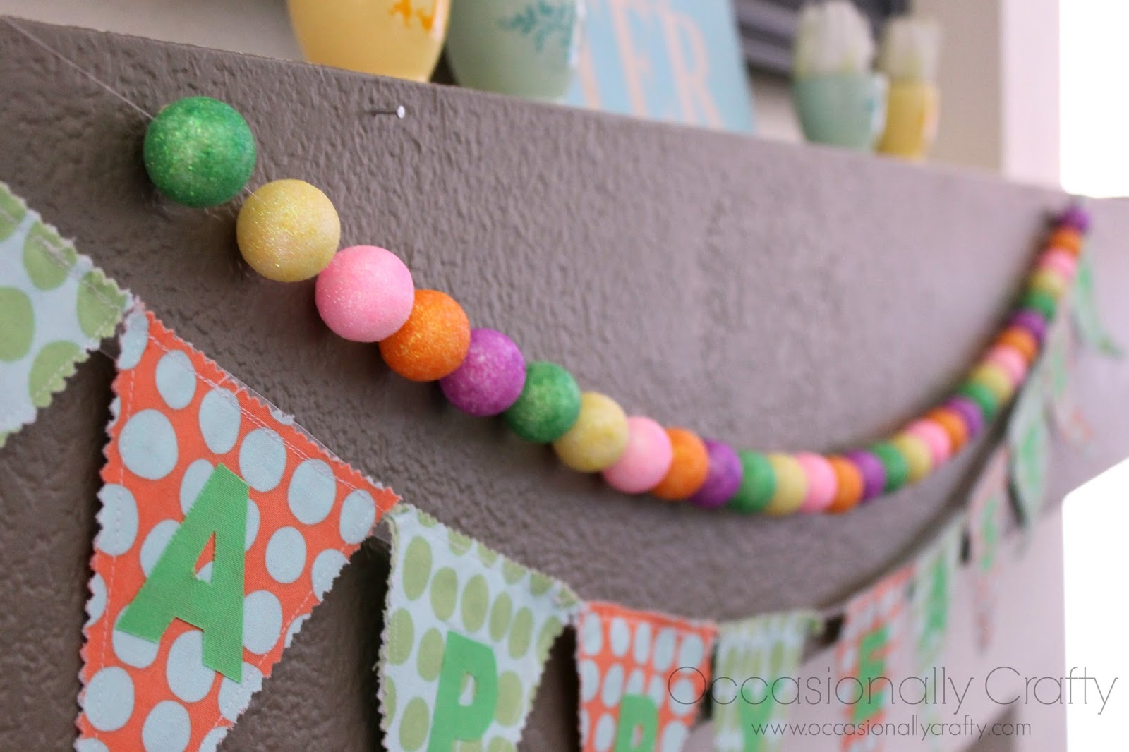 Simple Spring Garland | Occasionally Crafty: Simple Spring Garland