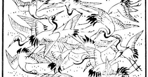 Crayon Palace: Japanese Crane Coloring Page