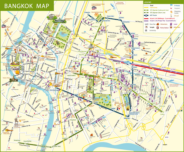 Detail Bangkok Map for Travelers Guide | About BTS Bangkok Thailand ...