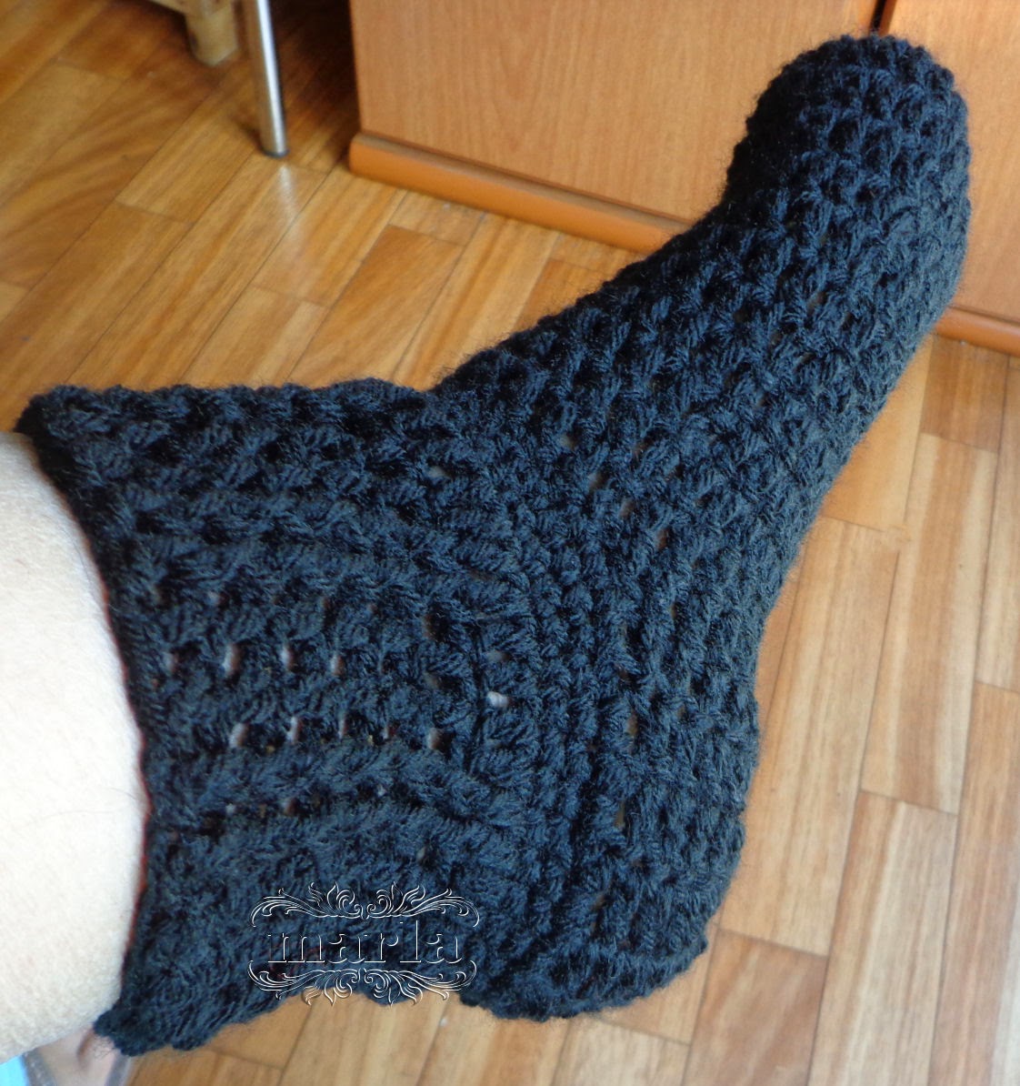 mp.croche: Meia em croche para adulto