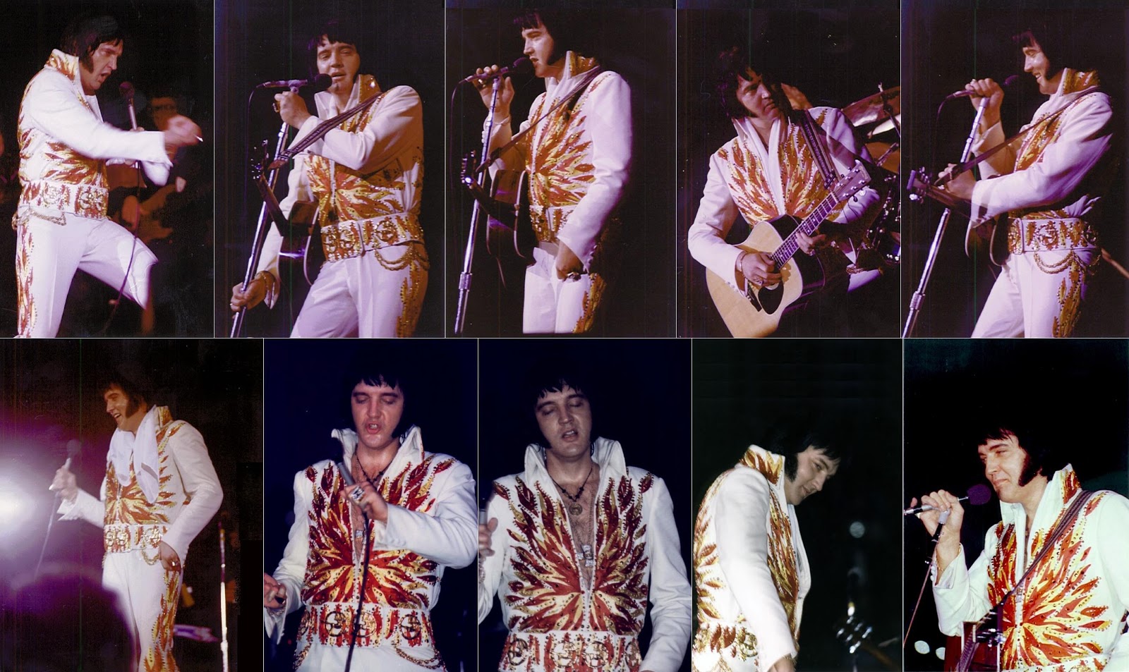 Elvis Presley . . . : Jumpsuit - Orange Flame (red kick pleats i orange ...