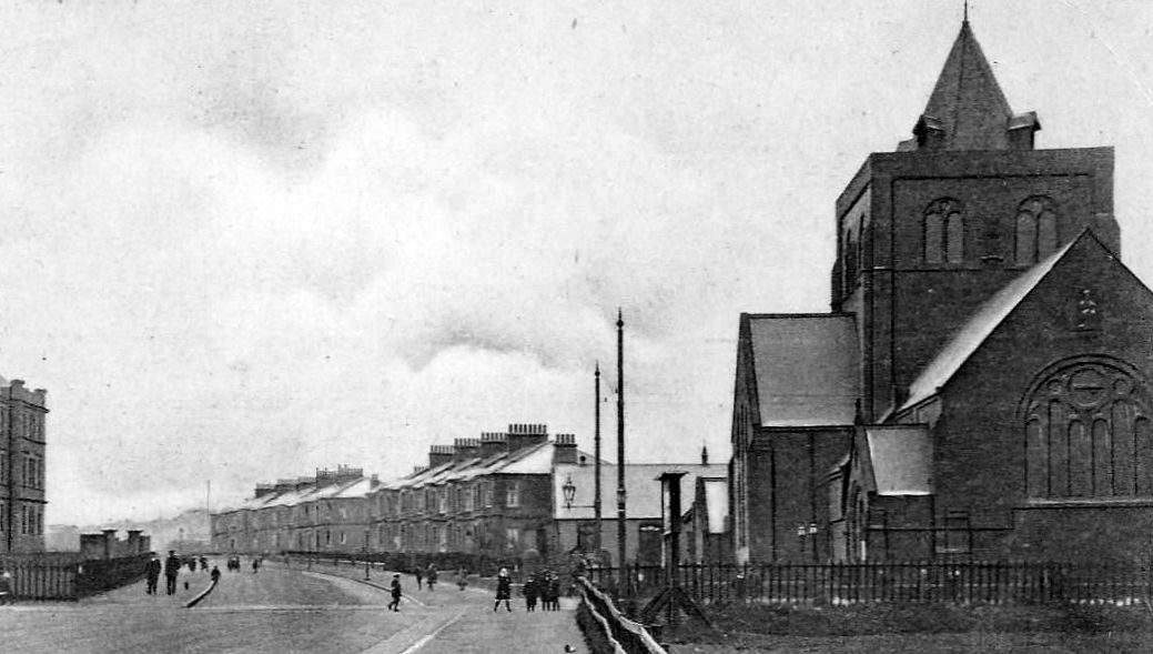Tour Scotland: Old Photograph West Parish Church Scotstoun Glasgow Scotland