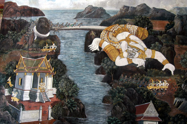 Indian Epics: Images and PDE Epics: Image: The Bridge of Hanuman's Tail