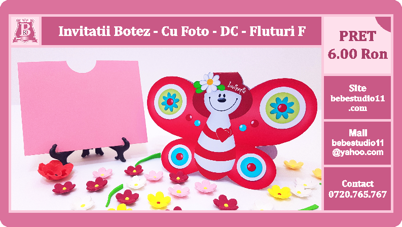 BebeStudio11.com - Invitatii Nunta‎ si Botez: Invitatii Botez - Fluturi ...