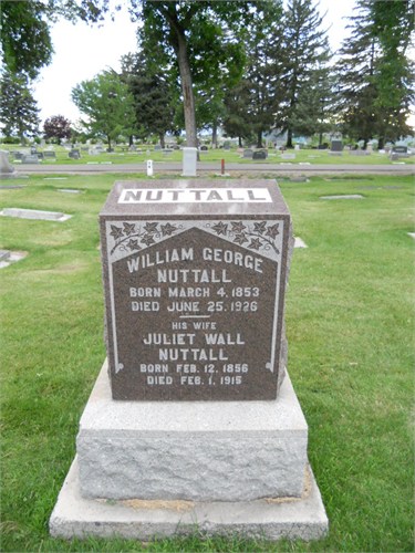 Creer Family History: William George Nuttall & Juliet Wall Nuttall