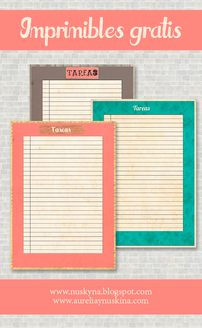 Imprimible para tareas - Imprimibles y PNG gratis para scrapbooking y ...