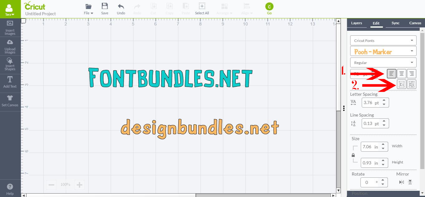 How to use the text edit panel in Cricut design space | Design Bundles