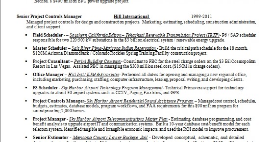 Construction Scheduler Resume Format in Word Free Download