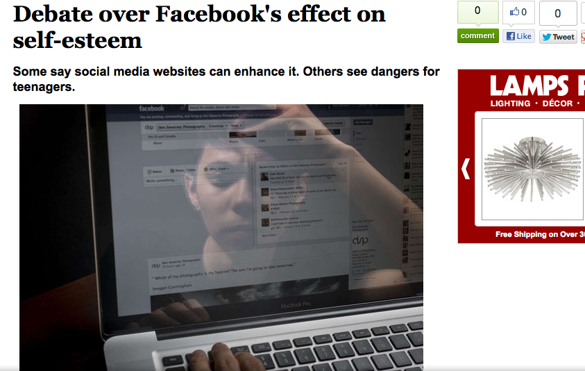 thesandwichunderthechair: “Mirror, Mirror on my Facebook Wall: Effects ...