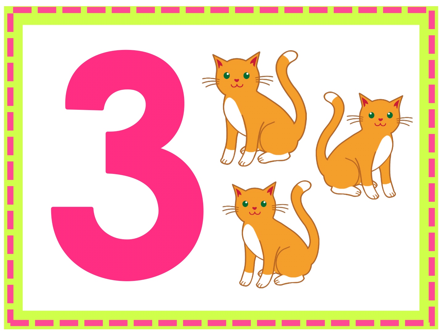 Números Cards coloridos e ilustrados para relacionar o número a ...