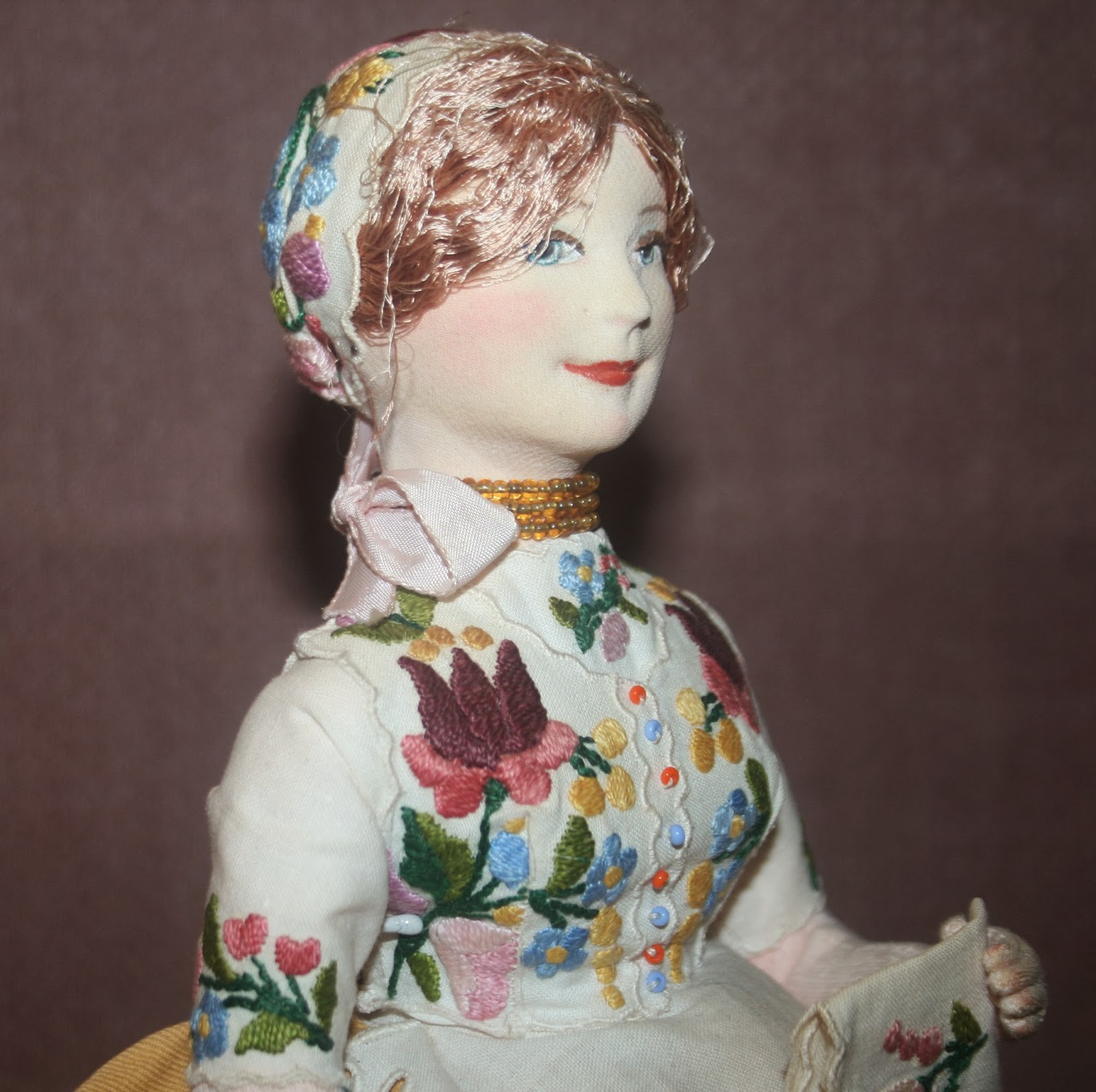 PLANET OF THE DOLLS: Doll-A-Day 17: Hungarian Embroidered Cloth Doll