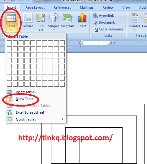 Membuat Tabel pada Ms. Word: Mengenal icon tabel pada Ms. Word