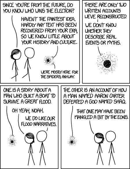 XKCD Isn't Funny: XKCD Isn't Funny - #1747 - Spider Paleontology ...