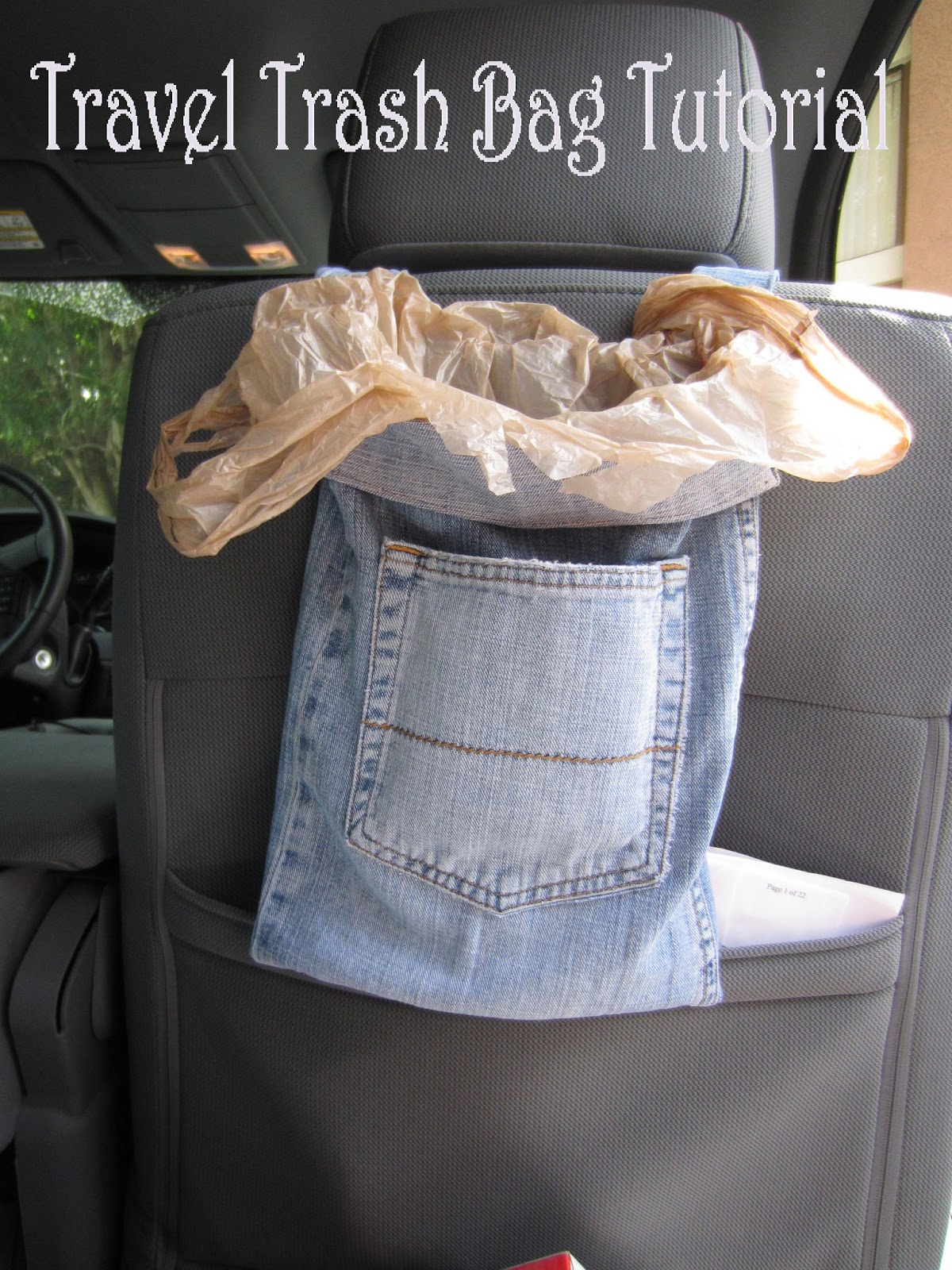 The Upstairs Crafter: Travel Trash Bag Tutorial