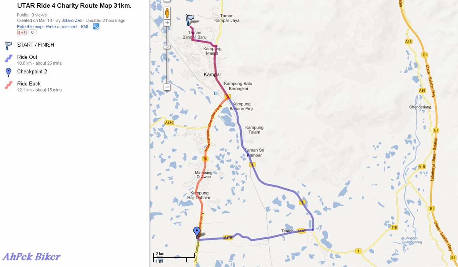 AhPek Biker - Old Dog Rides Again: Perak : UTAR Ride 4 Charity