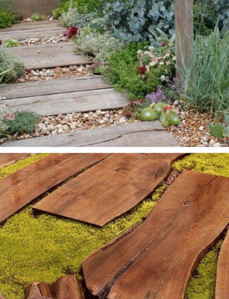 27 ideas with wooden garden paths to be closer to nature - Diy Fun World