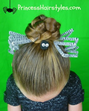 Halloween Hairstyles, Braided Spider Bun | Hairstyles For Girls ...
