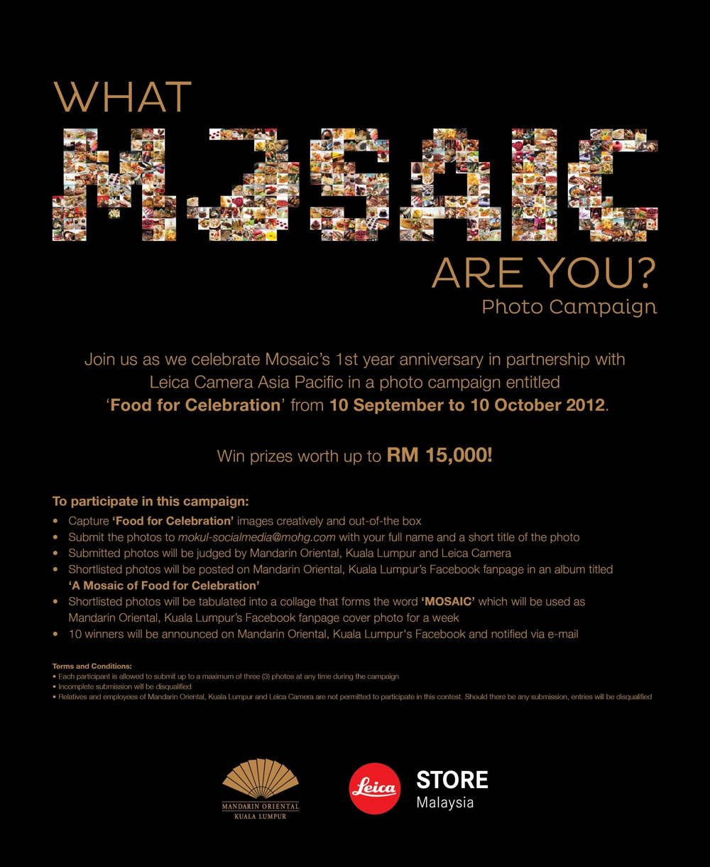 GoodyFoodies: What Mosaic Are You? Photo Campaign - Mandarin Oriental ...