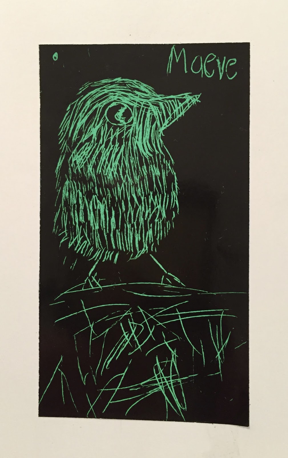 Doodlebug Dabblings: Scratch Art birds