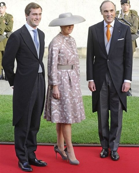 Princess Astrid of Belgium in Christian Dior at wedding ceremony