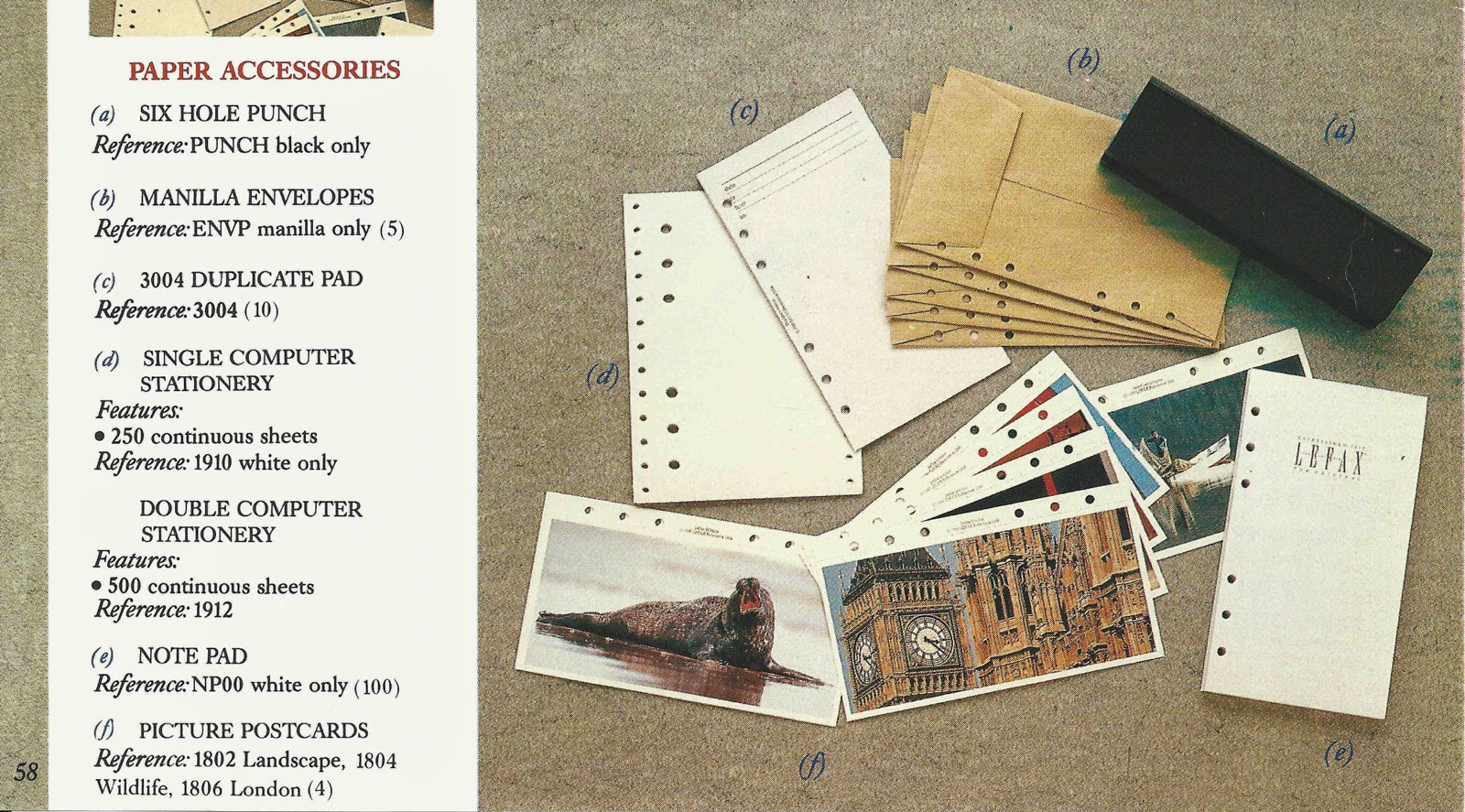 Philofaxy: Lefax 1992 Full Catalogue