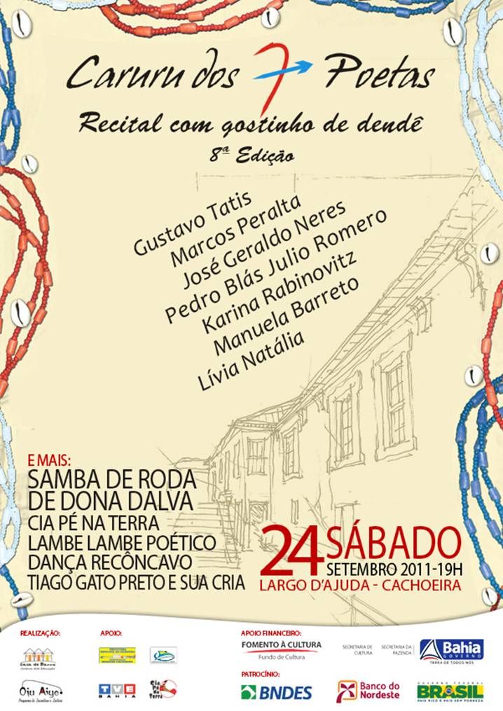Outras Águas: CARURU DOS SETE POETAS - SÁBADO - 24 DE SETEMBRO!!!