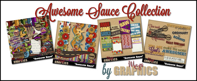 MagsGraphics Digital Scrappin' Blog: New Kit: AWESOME SAUCE & Freebie!