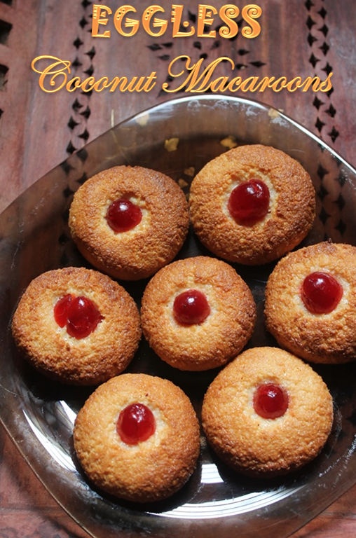 Eggless Coconut Macaroons Recipe