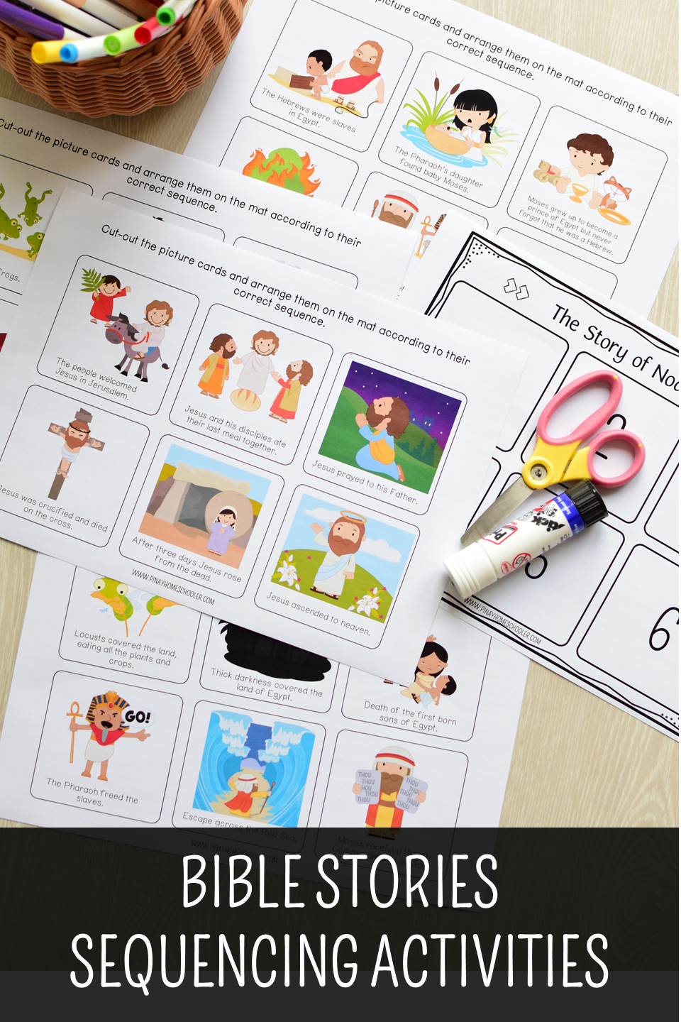 Bible Stories Sequencing Activity Cards | The Pinay Homeschooler