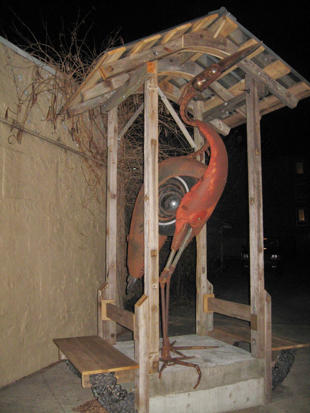 'Big Bird' Scupture Installed In Courtyard