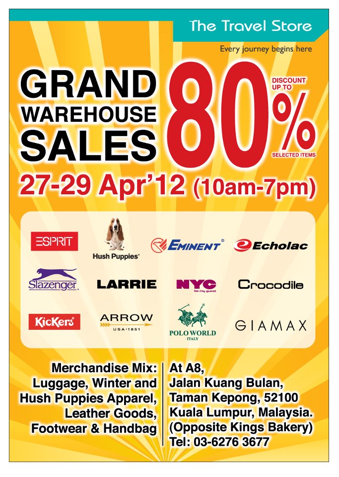 I Love Freebies Malaysia: Warehouse Sales > Branded Warehouse Sales Up ...