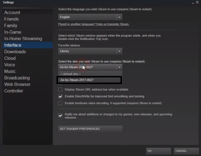 PHS-GAMING: How To Change Steam Interface.