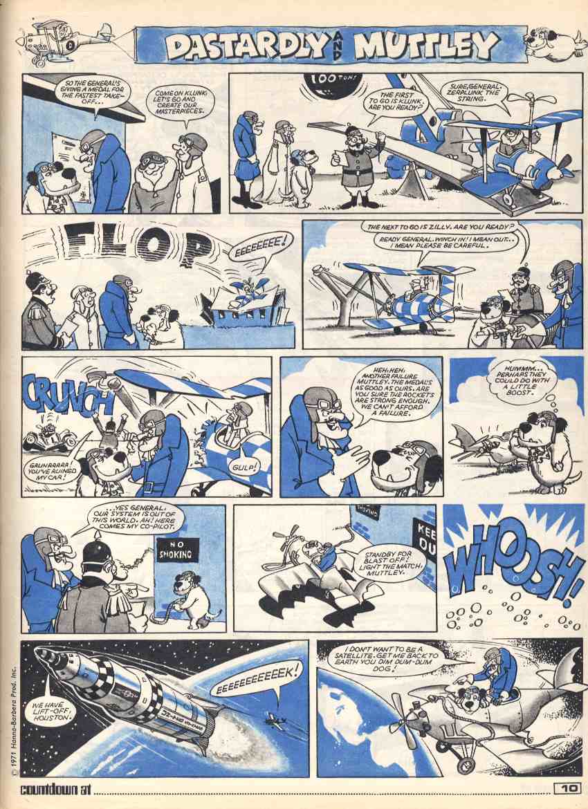 Four-Color Shadows: Dastardly and Muttley-Countdown-1971