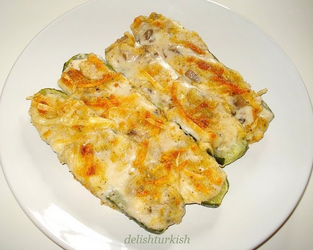 Delicious Turkish Food Recipes: Stuffed Zucchini with Mushrooms and ...