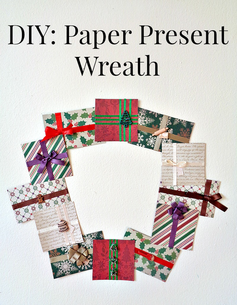 DIY: Paper Present Wreath - Running With A Glue Gun
