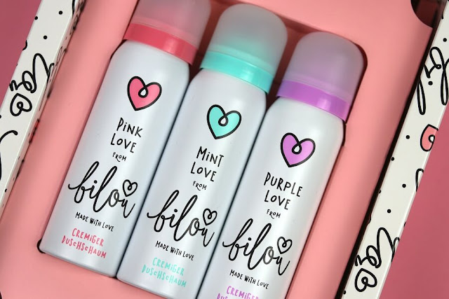 Glam & Shine - Beautyblog: Bilou Box Love Edition - Duschschäume Pink ...