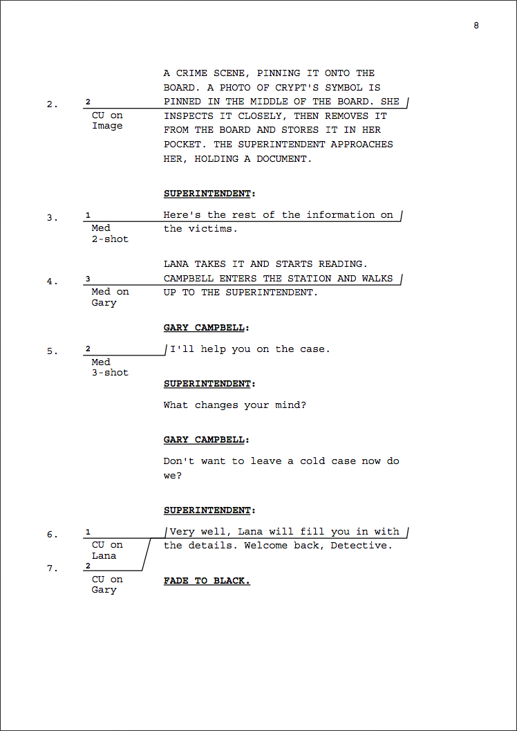 FP Unit 11: A GAME OF SHADOWS - SHOOTING SCRIPT