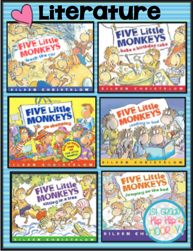 1st Grade Hip Hip Hooray!: Monkey Business with Five Little Monkeys!